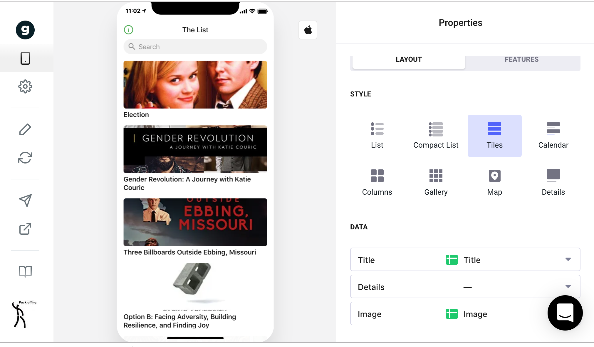 Use Glide to create a catalog of books and movies from the Tim Ferris blog